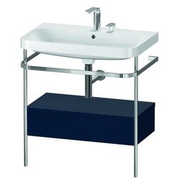 Duravit Happy D.2 Plus c-shaped Set mit Metallkonsole und Schubkasten Nachtblau Seidenmatt 775x490x8 HP4842E9898