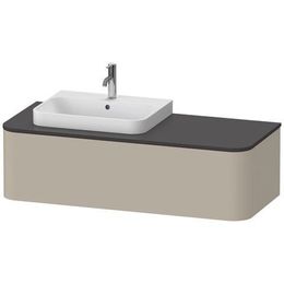 Duravit Happy D.2 Plus Konsolenwaschtischunterbau wandh&auml;ngend Taupe Seidenmatt 1300x550x354 mm - HP4 HP4942L6060