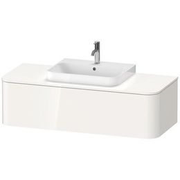 Duravit Happy D.2 Plus Konsolenwaschtischunterbau wandh&auml;ngend Wei&szlig; Hochglanz 1300x550x354 mm - HP494 HP4942M2222