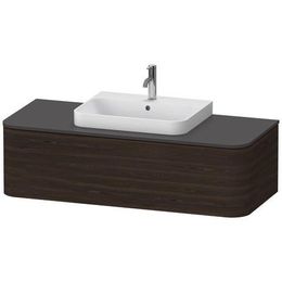 Duravit Happy D.2 Plus Konsolenwaschtischunterbau wandh&auml;ngend Nussbaum geb&uuml;rstet Matt 1300x550x354 m HP4942M6969