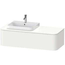 Duravit Happy D.2 Plus Konsolenwaschtischunterbau wandh&auml;ngend Wei&szlig; Seidenmatt 1300x550x354 mm - HP49 HP4942L3636