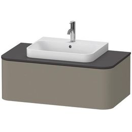 Duravit Happy D.2 Plus Konsolenwaschtischunterbau wandh&auml;ngend Stein Grau Seidenmatt 1000x550x354 mm HP494109292