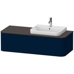 Duravit Happy D.2 Plus Konsolenwaschtischunterbau wandh&auml;ngend Nachtblau Seidenmatt 1300x550x354 mm - HP4942R9898