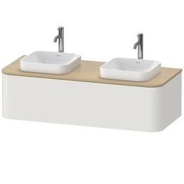 Duravit Happy D.2 Plus Konsolenwaschtischunterbau wandh&auml;ngend Nordic Wei&szlig; Seidenmatt 1300x550x354 mm HP4943B3939