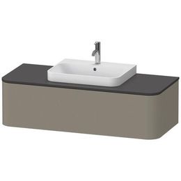 Duravit Happy D.2 Plus Konsolenwaschtischunterbau wandh&auml;ngend Stein Grau Seidenmatt 1300x550x354 mm HP4942M9292