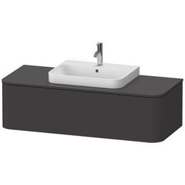 Duravit Happy D.2 Plus Konsolenwaschtischunterbau wandh&auml;ngend Graphit Supermatt 1300x550x354 mm - HP HP4942M8080