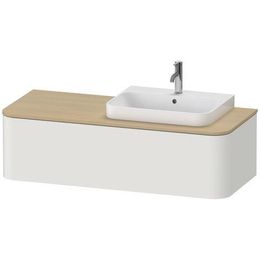 Duravit Happy D.2 Plus Konsolenwaschtischunterbau wandh&auml;ngend Nordic Wei&szlig; Seidenmatt 1300x550x354 mm HP4942R3939