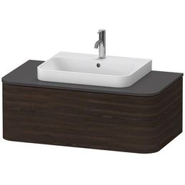 Duravit Happy D.2 Plus Konsolenwaschtischunterbau wandh&auml;ngend Nussbaum geb&uuml;rstet Matt 1000x550x354 m HP494106969