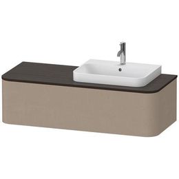 Duravit Happy D.2 Plus Konsolenwaschtischunterbau wandh&auml;ngend Leinen Matt 1300x550x354 mm - HP4942R7 HP4942R7575