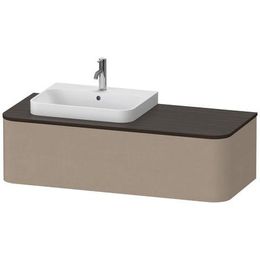 Duravit Happy D.2 Plus Konsolenwaschtischunterbau wandh&auml;ngend Leinen Matt 1300x550x354 mm - HP4942L7 HP4942L7575
