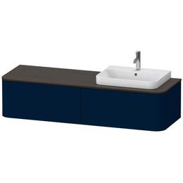 Duravit Happy D.2 Plus Konsolenwaschtischunterbau wandh&auml;ngend Nachtblau Seidenmatt 1600x550x354 mm - HP4944R9898