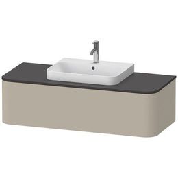 Duravit Happy D.2 Plus Konsolenwaschtischunterbau wandh&auml;ngend Taupe Seidenmatt 1300x550x354 mm - HP4 HP4942M6060
