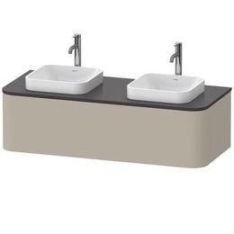 Duravit Happy D.2 Plus Konsolenwaschtischunterbau wandh&auml;ngend Taupe Seidenmatt 1300x550x354 mm - HP4 HP4943B6060