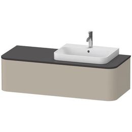 Duravit Happy D.2 Plus Konsolenwaschtischunterbau wandh&auml;ngend Taupe Seidenmatt 1300x550x354 mm - HP4 HP4942R6060