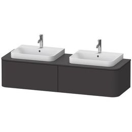 Duravit Happy D.2 Plus Konsolenwaschtischunterbau wandh&auml;ngend Graphit Supermatt 1600x550x354 mm - HP HP4946B8080