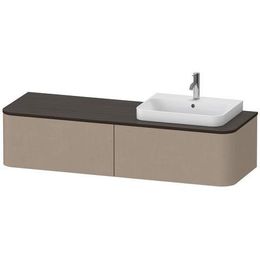 Duravit Happy D.2 Plus Konsolenwaschtischunterbau wandh&auml;ngend Leinen Matt 1600x550x354 mm - HP4944R7 HP4944R7575
