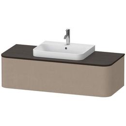 Duravit Happy D.2 Plus Konsolenwaschtischunterbau wandh&auml;ngend Leinen Matt 1300x550x354 mm - HP4942M7 HP4942M7575