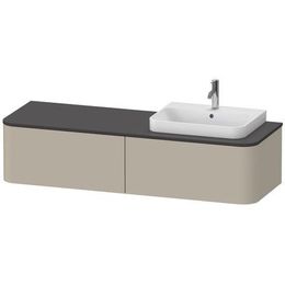 Duravit Happy D.2 Plus Konsolenwaschtischunterbau wandh&auml;ngend Taupe Seidenmatt 1600x550x354 mm - HP4 HP4944R6060