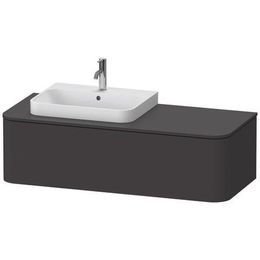 Duravit Happy D.2 Plus Konsolenwaschtischunterbau wandh&auml;ngend Graphit Supermatt 1300x550x354 mm - HP HP4942L8080