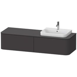 Duravit Happy D.2 Plus Konsolenwaschtischunterbau wandh&auml;ngend Graphit Supermatt 1600x550x354 mm - HP HP4944R8080