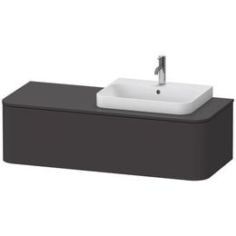 Duravit Happy D.2 Plus Konsolenwaschtischunterbau wandh&auml;ngend Graphit Supermatt 1300x550x354 mm - HP HP4942R8080