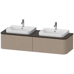 Duravit Happy D.2 Plus Konsolenwaschtischunterbau wandh&auml;ngend Leinen Matt 1600x550x354 mm - HP4946B7 HP4946B7575