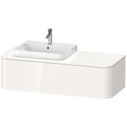 Duravit Happy D.2 Plus Konsolenwaschtischunterbau wandh&auml;ngend Wei&szlig; Hochglanz 1300x550x354 mm - HP494 HP4942L2222