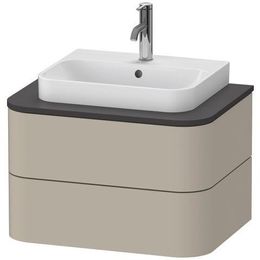 Duravit Happy D.2 Plus Konsolenwaschtischunterbau wandh&auml;ngend Taupe Seidenmatt 650x480x408 mm - HP49 HP496006060