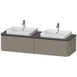Duravit Happy D.2 Plus Konsolenwaschtischunterbau wandh&auml;ngend Stein Grau Seidenmatt 1600x550x354 mm HP4946B9292