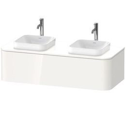 Duravit Happy D.2 Plus Konsolenwaschtischunterbau wandh&auml;ngend Wei&szlig; Hochglanz 1300x550x354 mm - HP494 HP4943B2222