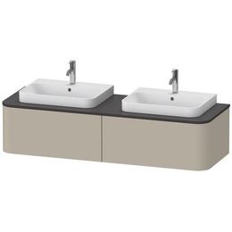 Duravit Happy D.2 Plus Konsolenwaschtischunterbau wandh&auml;ngend Taupe Seidenmatt 1600x550x354 mm - HP4 HP4946B6060