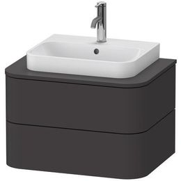Duravit Happy D.2 Plus Konsolenwaschtischunterbau wandh&auml;ngend Graphit Supermatt 650x480x408 mm - HP4 HP496008080