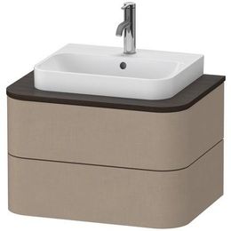 Duravit Happy D.2 Plus Konsolenwaschtischunterbau wandh&auml;ngend Leinen Matt 650x480x408 mm - HP4960075 HP496007575