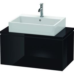 Duravit L-Cube Konsolenwaschtischunterbau wandhängend Schwarz Hochglanz 820x477x400 mm - LC580204040 LC580204040