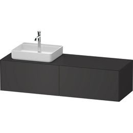 Duravit White Tulip Konsolenwaschtischunterbau wandh&auml;ngend Graphit Seidenmatt 1300x550x408 mm - WT48 WT4864L58580000