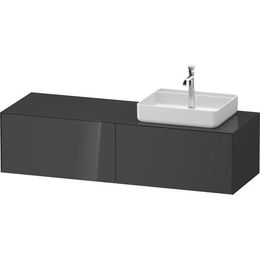 Duravit White Tulip Konsolenwaschtischunterbau wandh&auml;ngend Graphit Hochglanz 1300x550x408 mm - WT486 WT4864RH1H10000