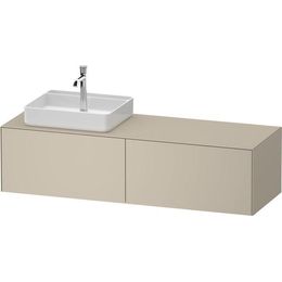 Duravit White Tulip Konsolenwaschtischunterbau wandh&auml;ngend Taupe Seidenmatt 1300x550x408 mm - WT4864 WT4864L60600000