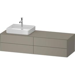 Duravit White Tulip Konsolenwaschtischunterbau wandh&auml;ngend Stein Grau Seidenmatt 1300x550x408 mm - W WT4867L92920000