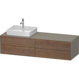 Duravit White Tulip Konsolenwaschtischunterbau wandh&auml;ngend Amerikanischer Nussbaum & Stein Grau Matt WT4867L77920000