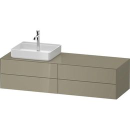 Duravit White Tulip Konsolenwaschtischunterbau wandh&auml;ngend Stein Grau Hochglanz 1300x550x408 mm - WT WT4867LH2H20000