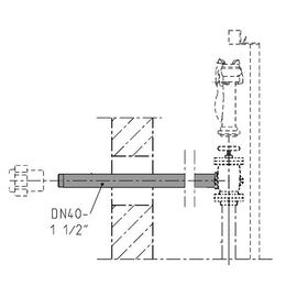 JUNG PUMPEN S-Zubehör Wanddurchführung Dn 40 JP48927