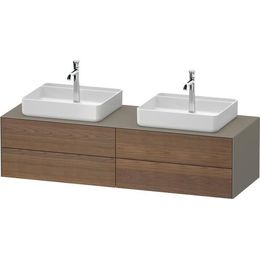 Duravit White Tulip Konsolenwaschtischunterbau wandh&auml;ngend Amerikanischer Nussbaum & Stein Grau Matt WT4868B77920000