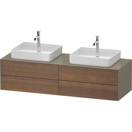 Duravit White Tulip Konsolenwaschtischunterbau wandh&auml;ngend Amerikanischer Nussbaum & Stein Grau Matt WT4868B77H20000