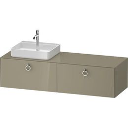 Duravit White Tulip Konsolenwaschtischunterbau wandh&auml;ngend Stein Grau Hochglanz 1600x550x408 mm - WT WT4890LH2H20000