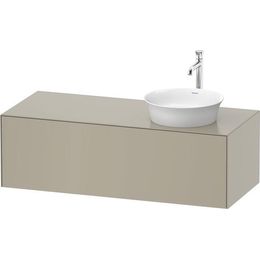 Duravit White Tulip Konsolenwaschtischunterbau wandh&auml;ngend Taupe Seidenmatt 1300x550x408 mm - WT4977 WT4977R60600010