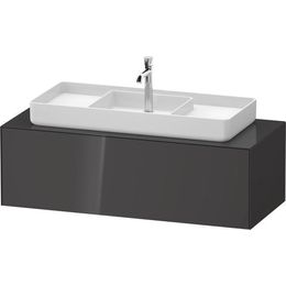 Duravit White Tulip Konsolenwaschtischunterbau wandh&auml;ngend Graphit Hochglanz 1300x550x408 mm - WT497 WT4977MH1H10000