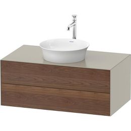 Duravit White Tulip Konsolenwaschtischunterbau wandh&auml;ngend Amerikanischer Nussbaum & Taupe Matt & Se WT498607760