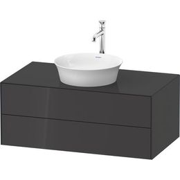 Duravit White Tulip Konsolenwaschtischunterbau wandh&auml;ngend Graphit Hochglanz 1000x550x408 mm - WT498 WT49860H1H1