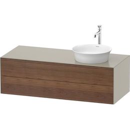 Duravit White Tulip Konsolenwaschtischunterbau wandh&auml;ngend Amerikanischer Nussbaum & Taupe Matt & Se WT4987R7760