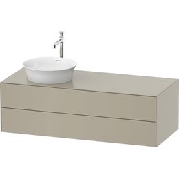 Duravit White Tulip Konsolenwaschtischunterbau wandh&auml;ngend Taupe Seidenmatt 1300x550x408 mm - WT4987 WT4987L6060